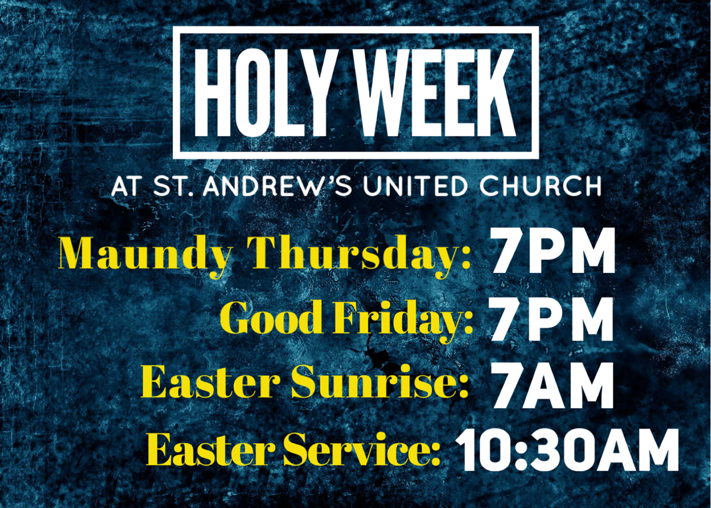 Holy Week 2025 | St. Andrew's United Church in Cochrane, AB