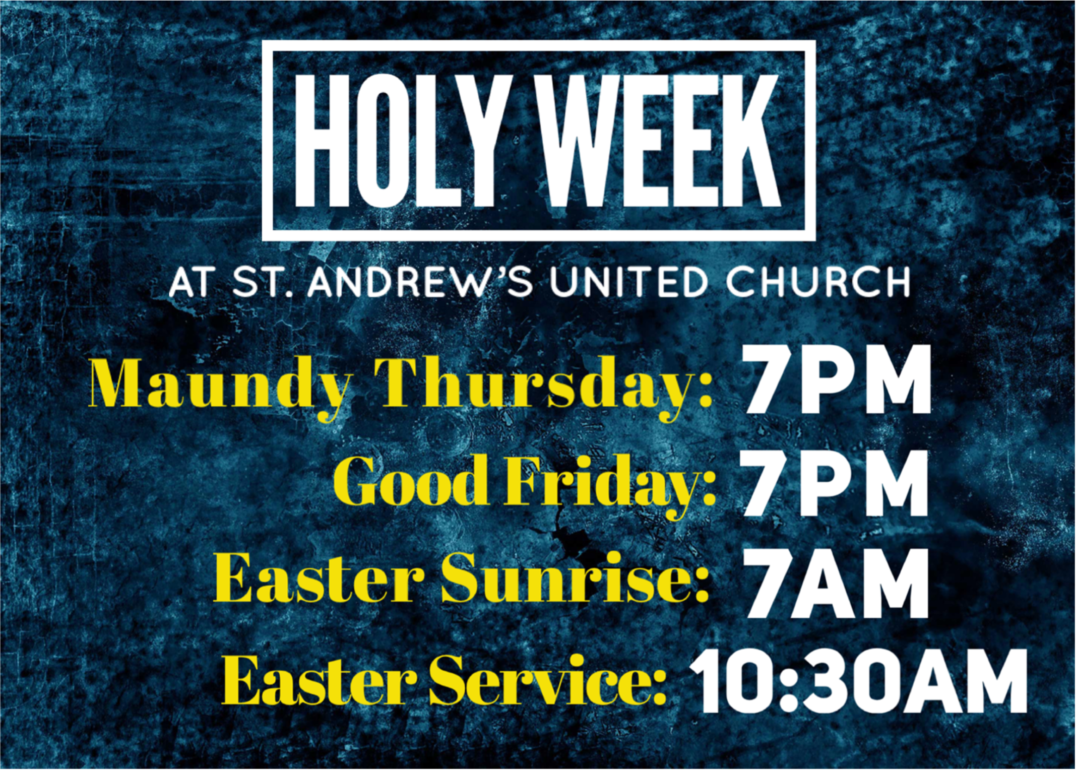 Holy Week 2026 | St. Andrew's United Church in Cochrane, AB